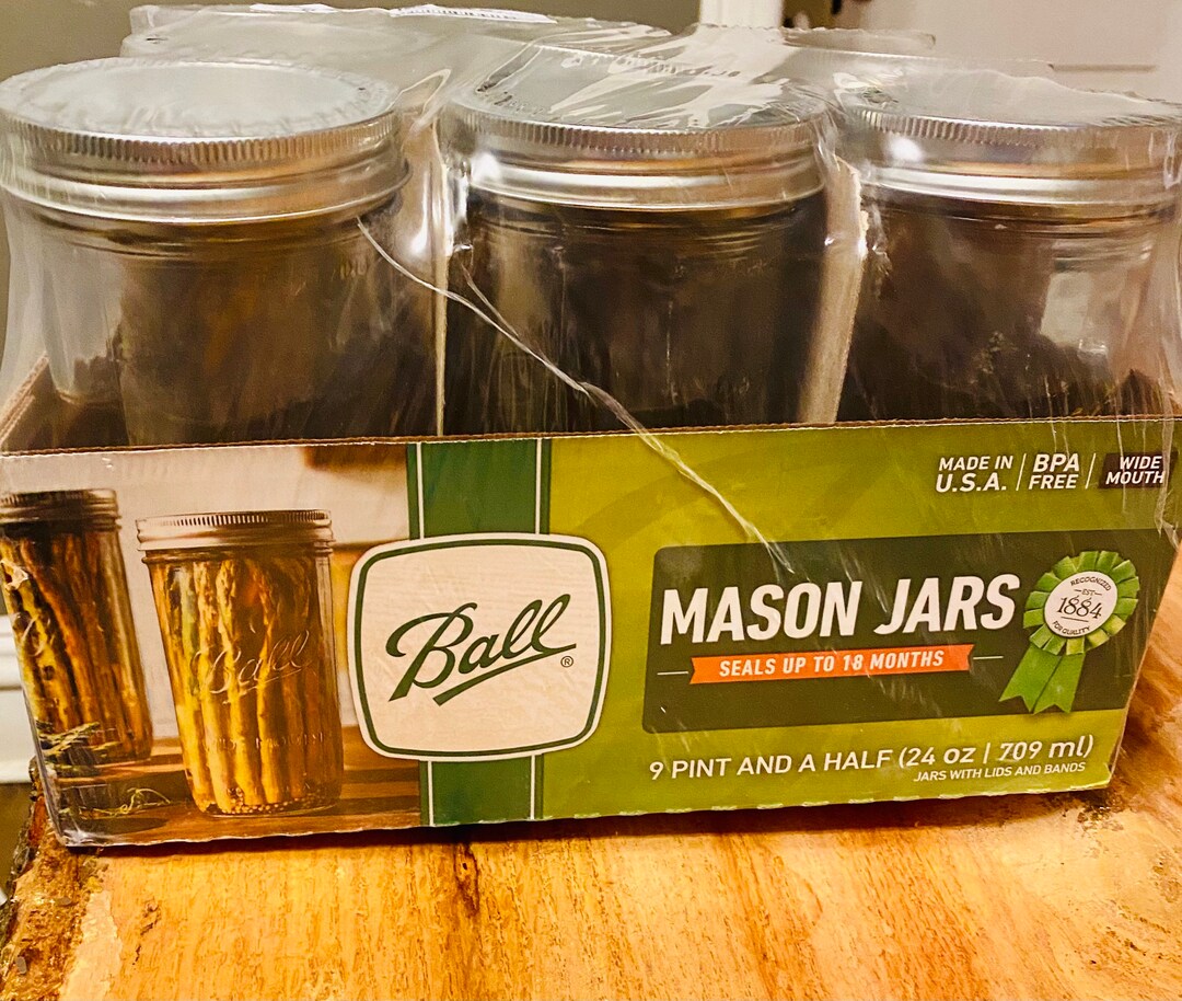 Ball Pint and Half Mason Wide Mouth Mason Jars New in Case - Etsy