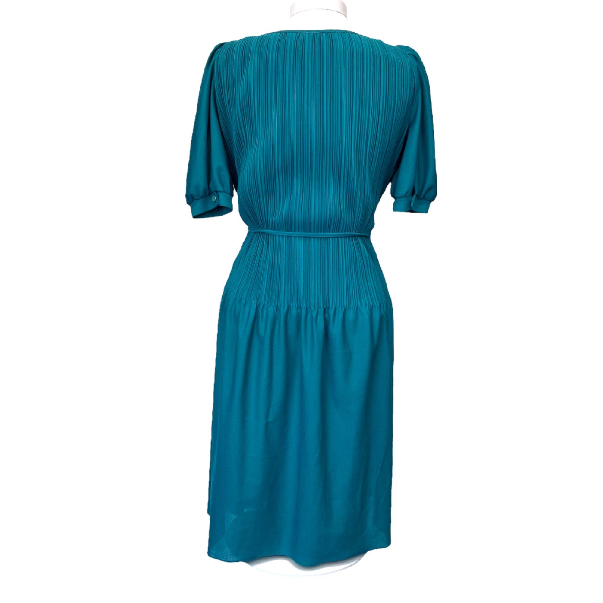 Vintage Jerell of Texas Accordion Pleated Mid Century Belted Drop Waist ...