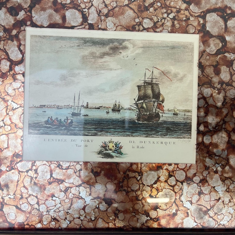 Reduit Ports Le Gouza Engraving Framed France, Dunkerque 1776 Nicolas ...