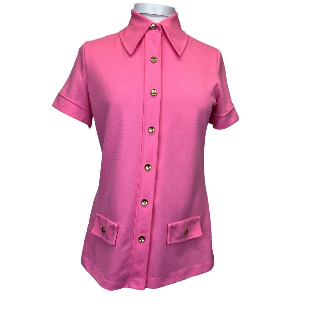 Vintage 70s NPC Fashions Button Down Shacket Mod Retro Blouse Jacket ...