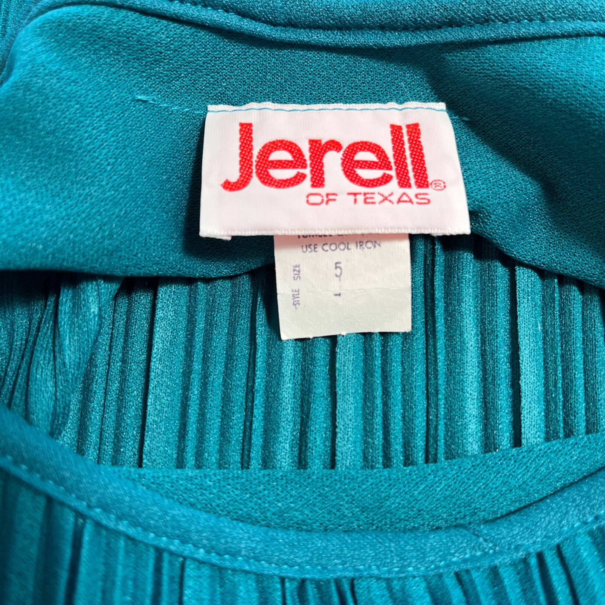 Vintage Jerell of Texas Accordion Pleated Mid Century Belted Drop Waist ...
