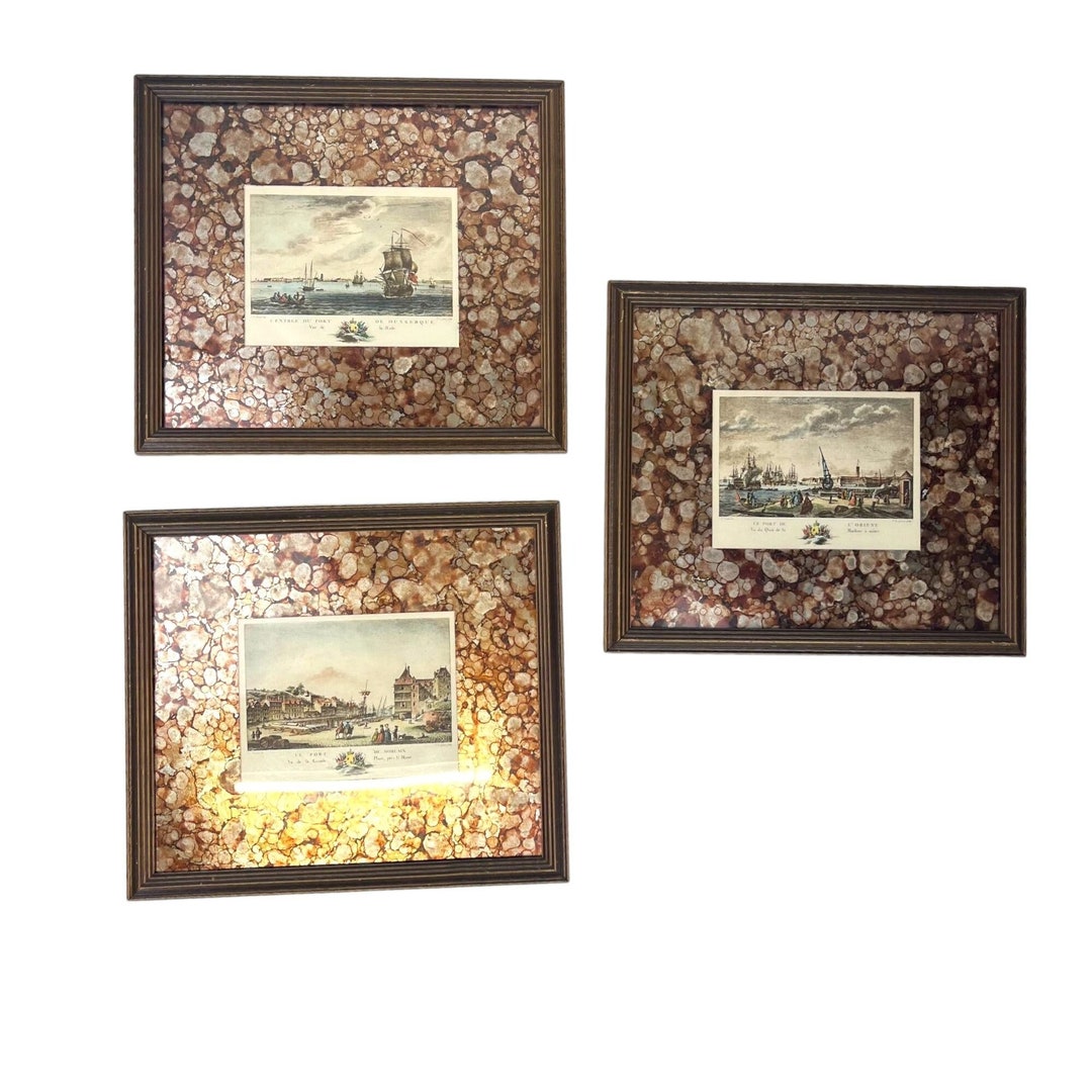 Reduit Ports Le Gouza Engraving Framed France, Dunkerque 1776 Nicolas ...