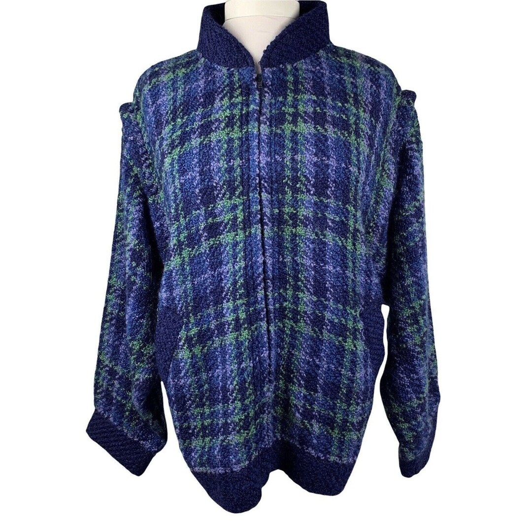 Vintage Boyne Vally Weavers Wool Ireland Jacket Vest Cardigan Ladies ...