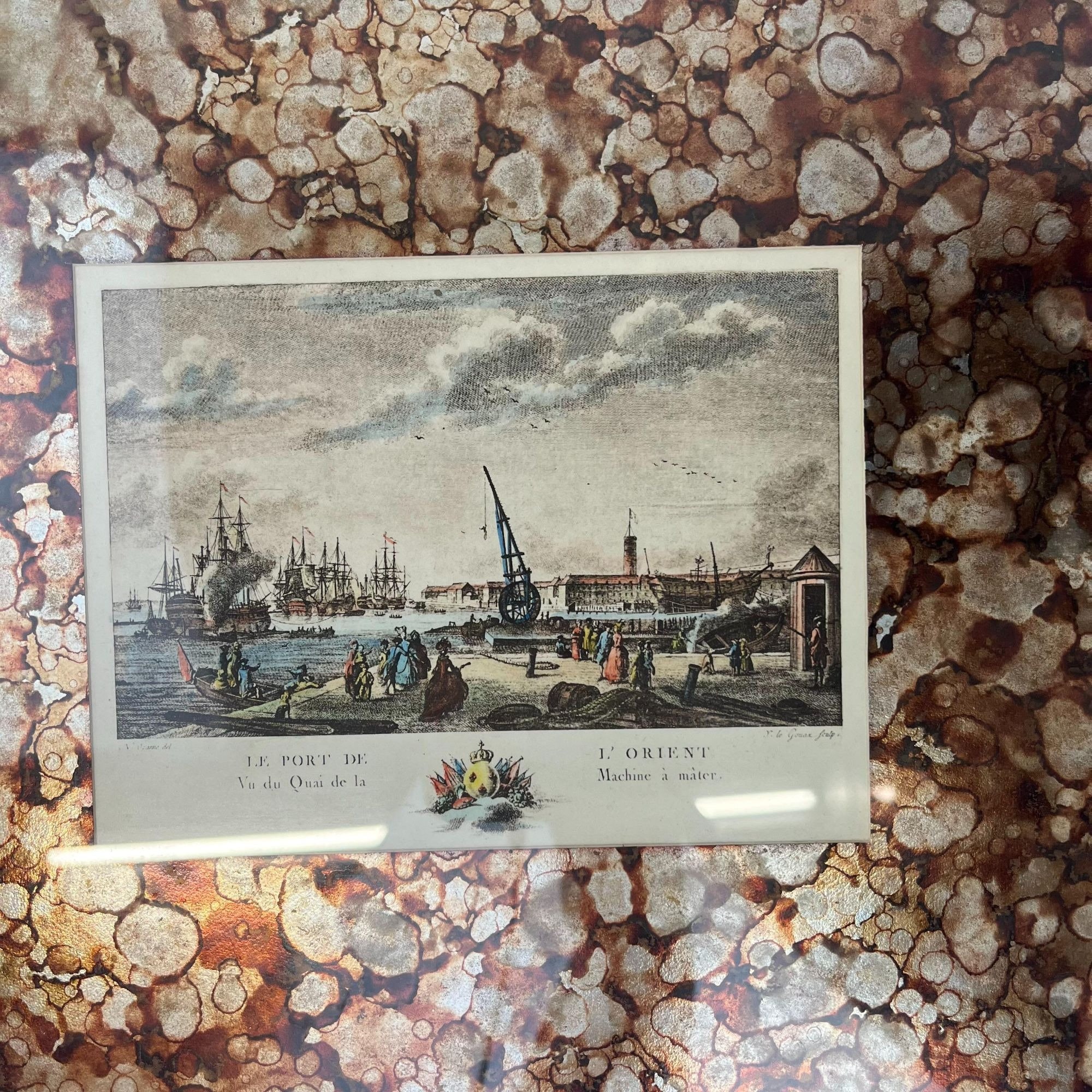 Reduit Ports Le Gouza Engraving Framed France, Dunkerque 1776 Nicolas ...