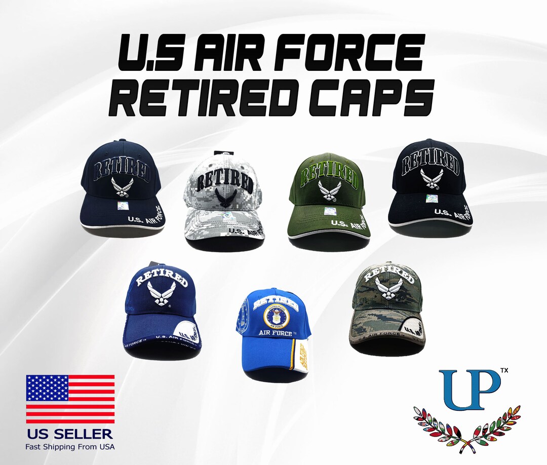 Officially Licensed US Air Force Retired Cap, US Air Force Retired Hat ...