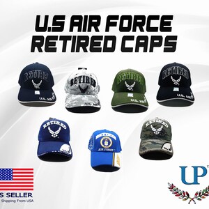 Officially Licensed US Air Force Retired Cap, US Air Force Retired Hat ...