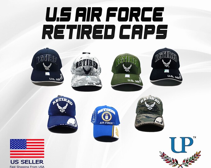 Officially Licensed US Air Force Retired Cap, US Air Force Retired Hat ...
