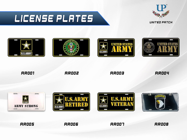 U.S. Army Seal License Plate, 6''x12'' U.S. Army License Plate, US Army ...