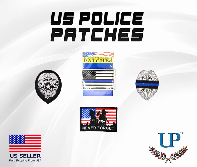 US Police Department Iron on and Velcro Patches, Police Patch, Police ...