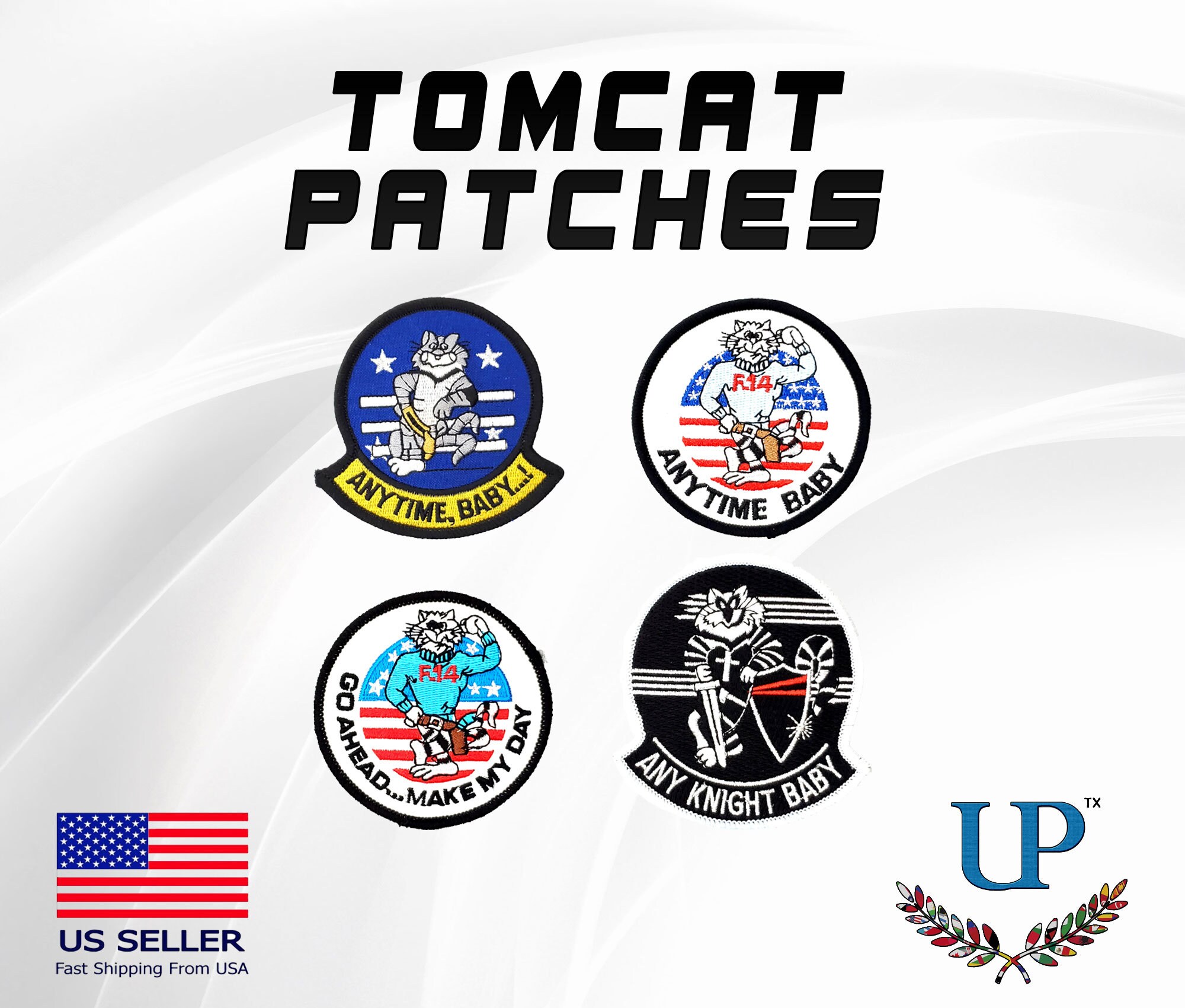 US Navy Tomcat Iron on Patches, Tomcat, Tomcat Patches, US Navy Tomcat ...