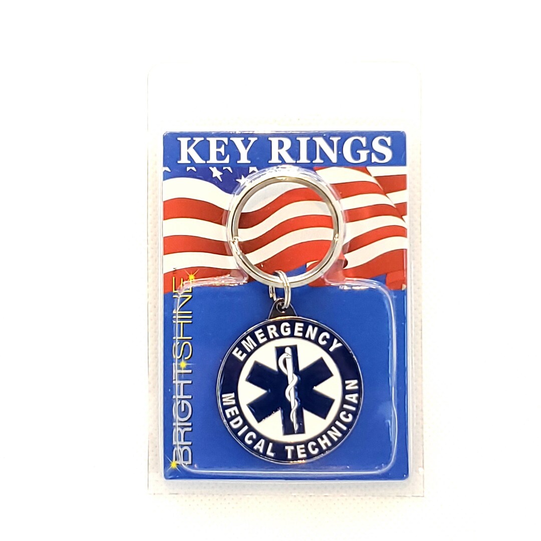 EMT Emergency Medical Technician Keychain, EMT Keyring, Heavy Weight ...