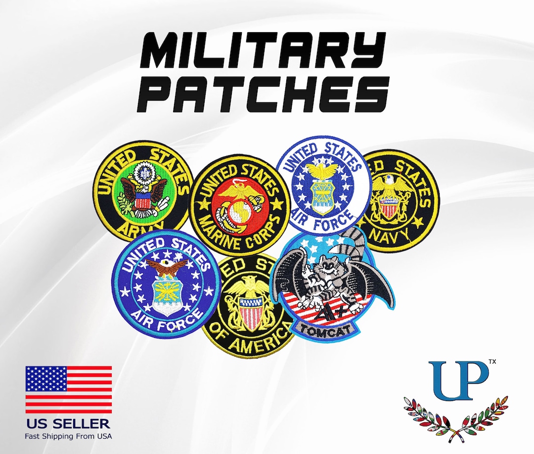 US Military Iron on Patches, Branch Patches, Embroidered Army, Air ...
