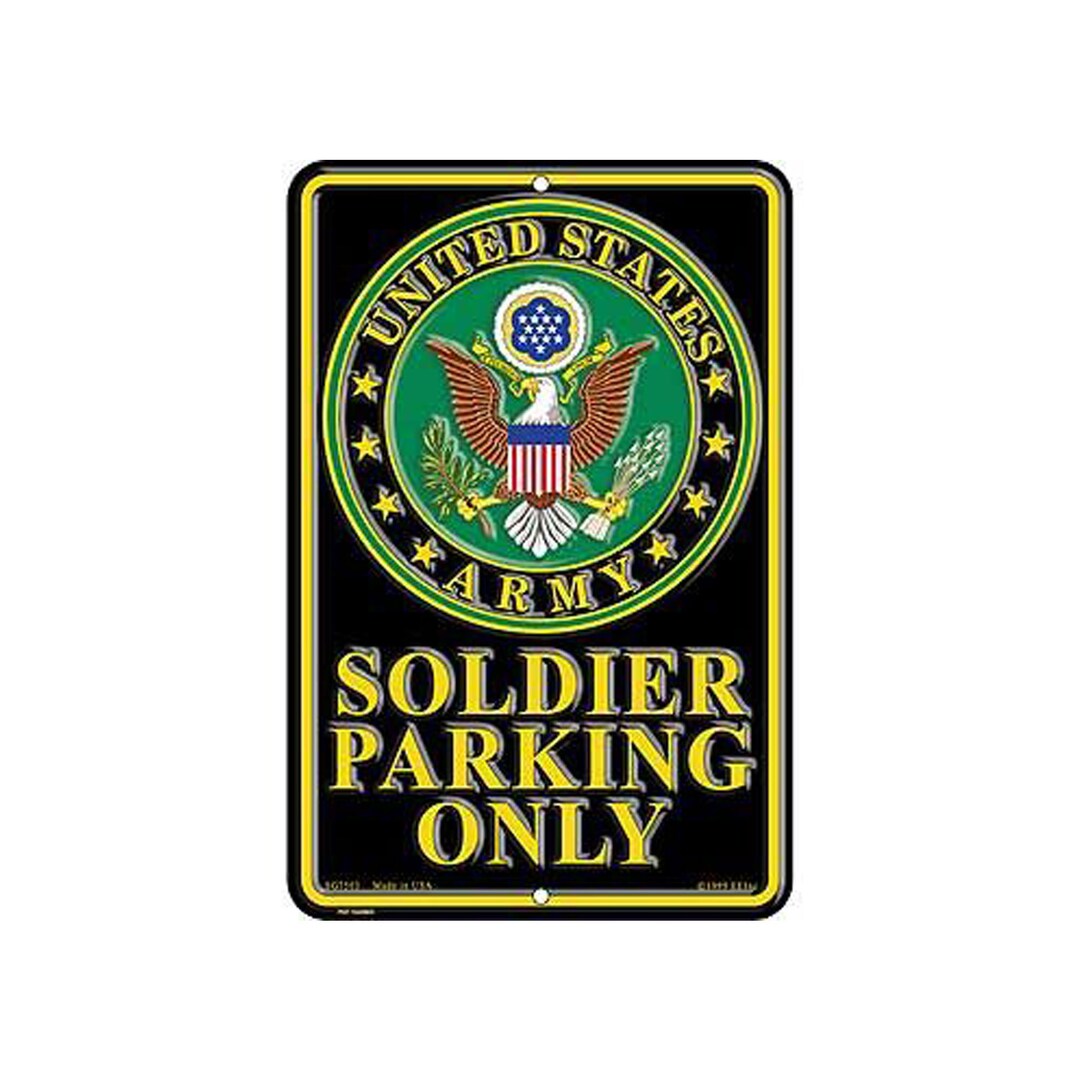 8''x12'' U.S. Army Aluminum Parking Sign / Wall Decor, Soldier Parking ...