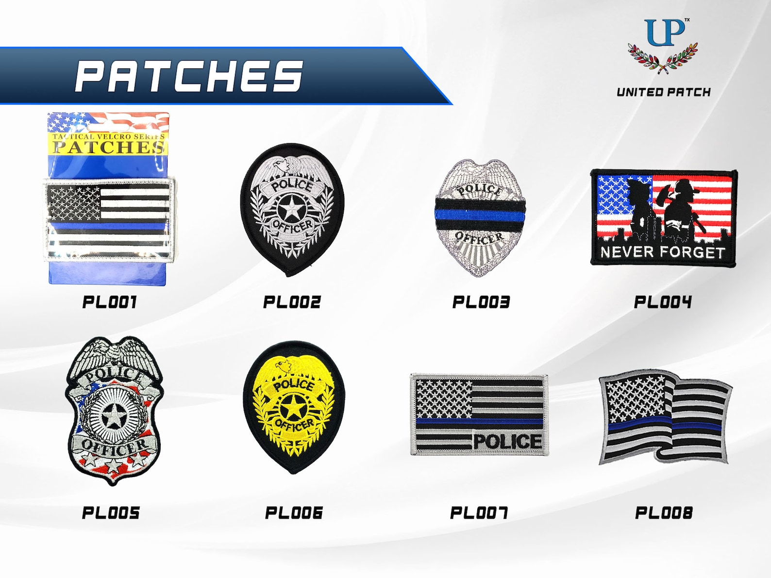 US Police Department Iron on and Velcro Patches, Police Patch, Police ...