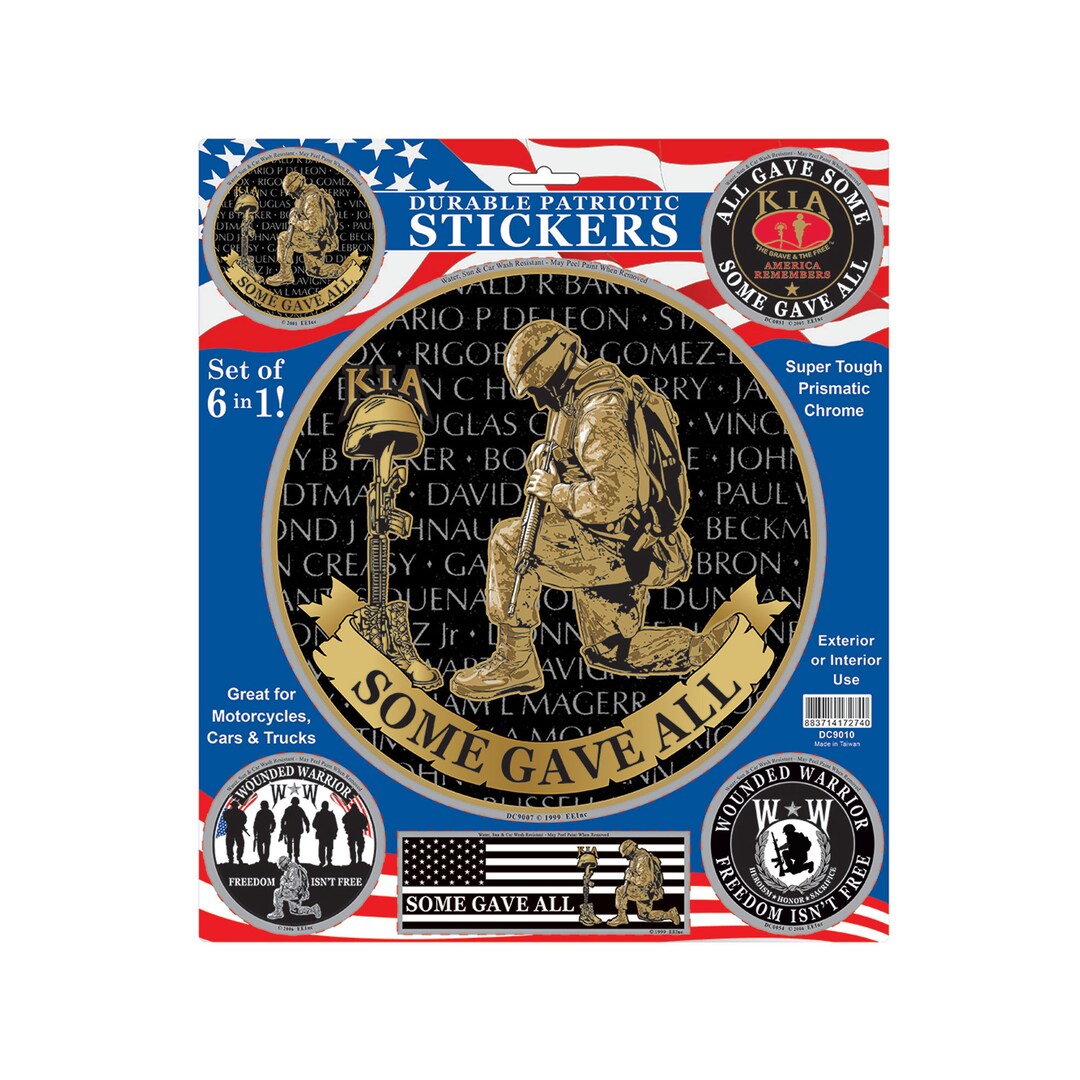 Some Gave All KIA Durable Car Sticker Set of 6, Killed in Action Car ...