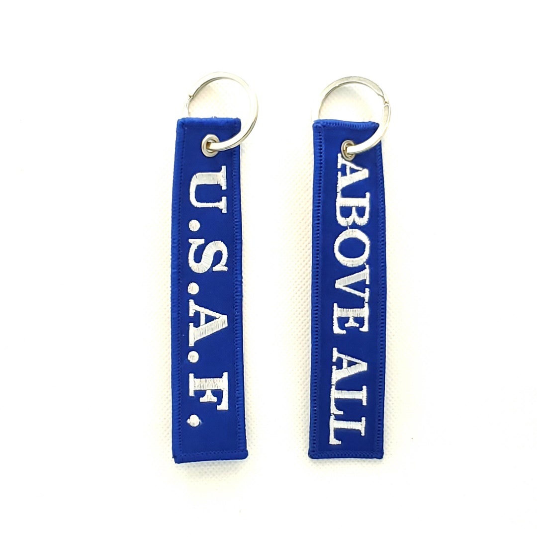 Embroidered U.S. Air Force Key Tags, US Air Force Keyring, US Air Force ...