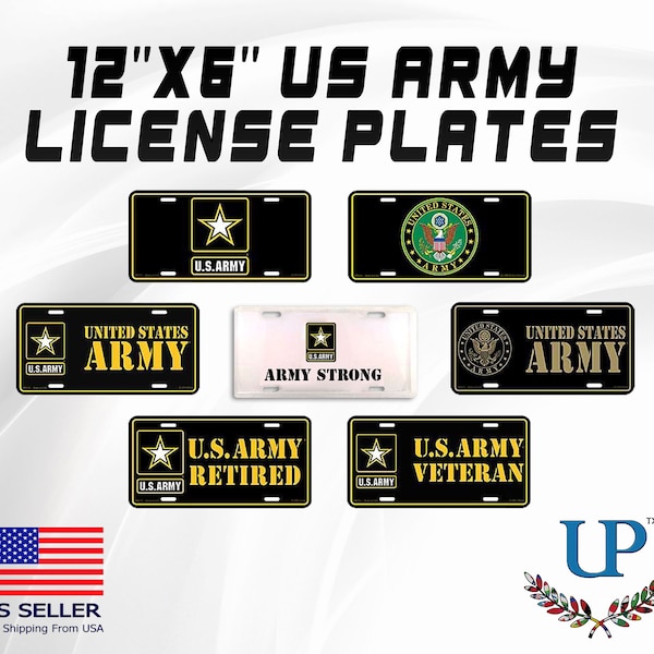 Personalized License Plate Army - Etsy