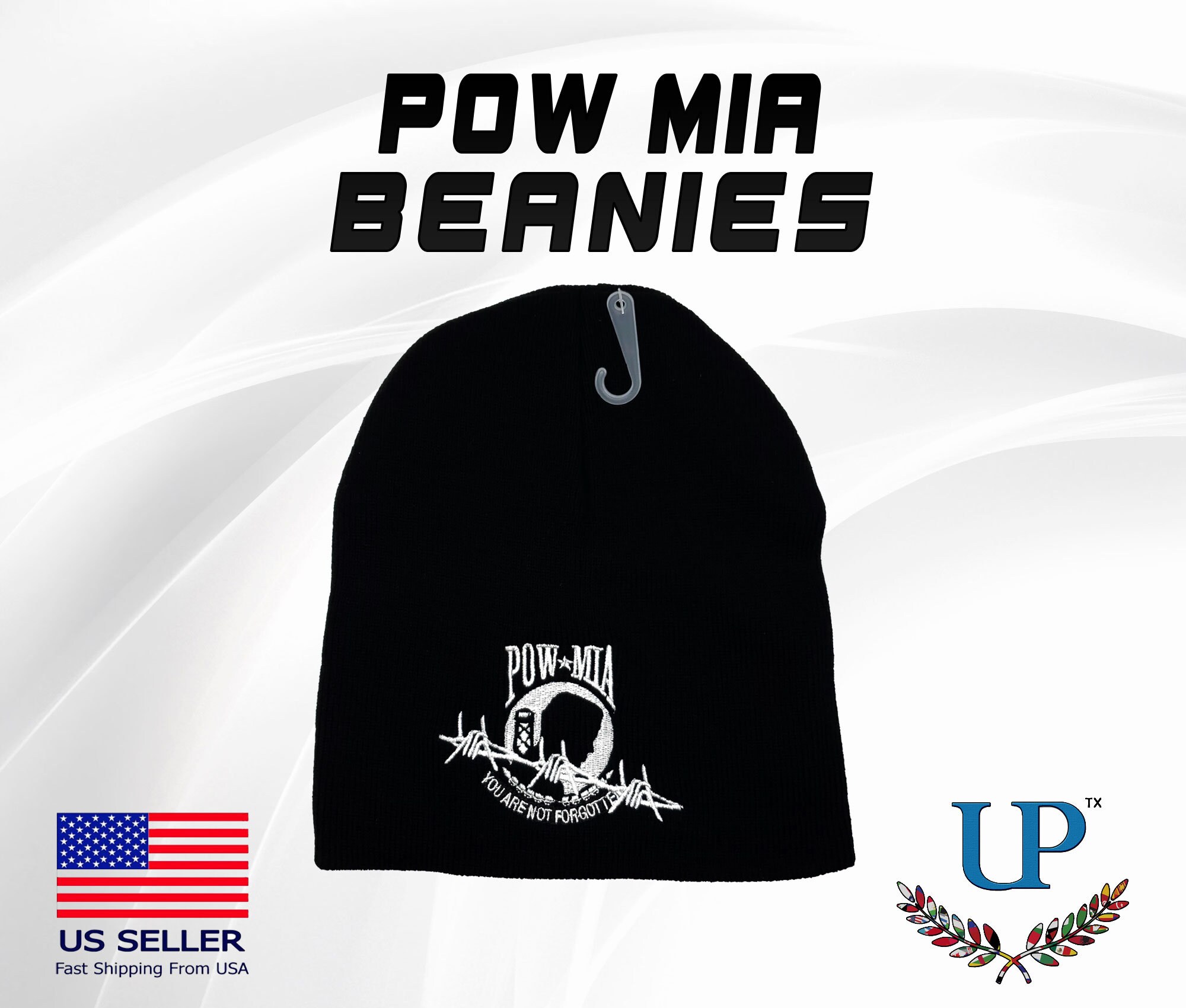 POW MIA Beanies, Embroidered Pow Mia Beanies, Pow Mia You Are Never ...