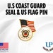 U.S. Coast Guard Seal & U.S. Flag Lapel Pin, U.S. Coast Guard Logo and ...