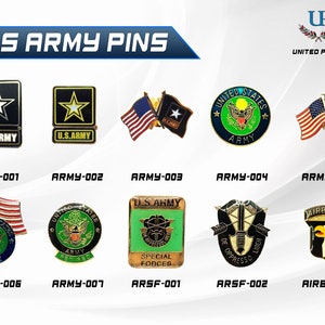 U.S. Army & US Flag Lapel Pin, U.S. Army Old Logo and US Flag Lapel Pin ...