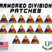 Embroidered US Army Armored Divisions Iron on Patches, Armored Division ...