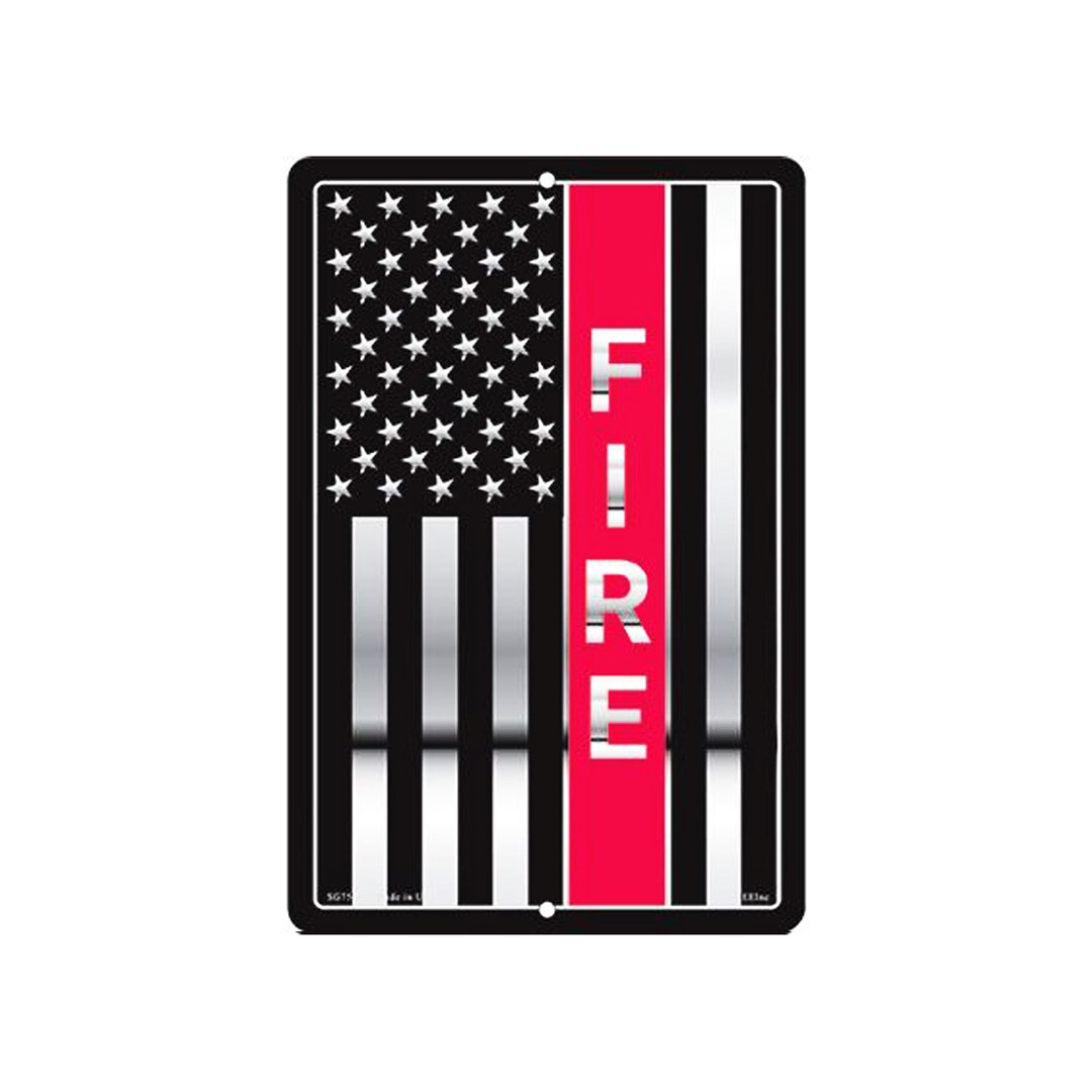 8''x12'' the Thin Red Line Aluminum Sign / Wall Decor / Wall Hanging ...