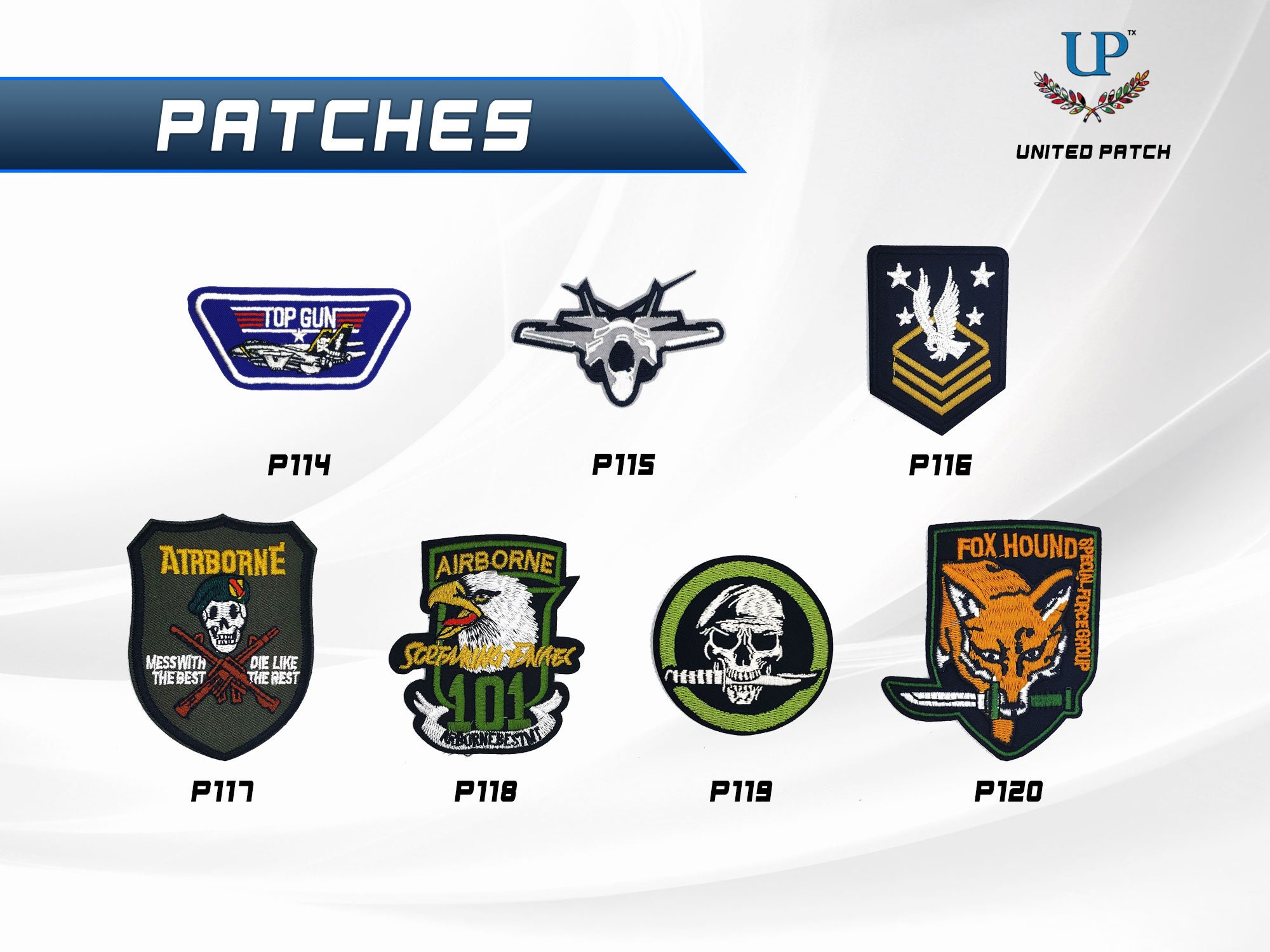 TOP GUN Iron on Patches, F-35 Lightning II Patches, Airborne Iron on Patches, Special Forces ...