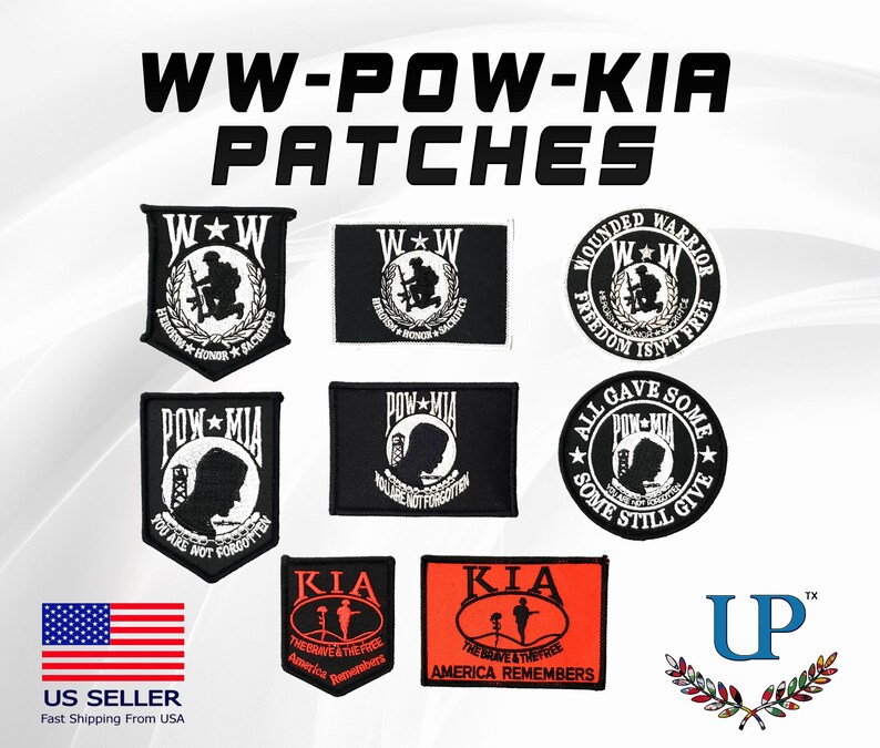 Embroidered Pow Mia WW KIA Iron on Patches Prisoner of War - Etsy UK