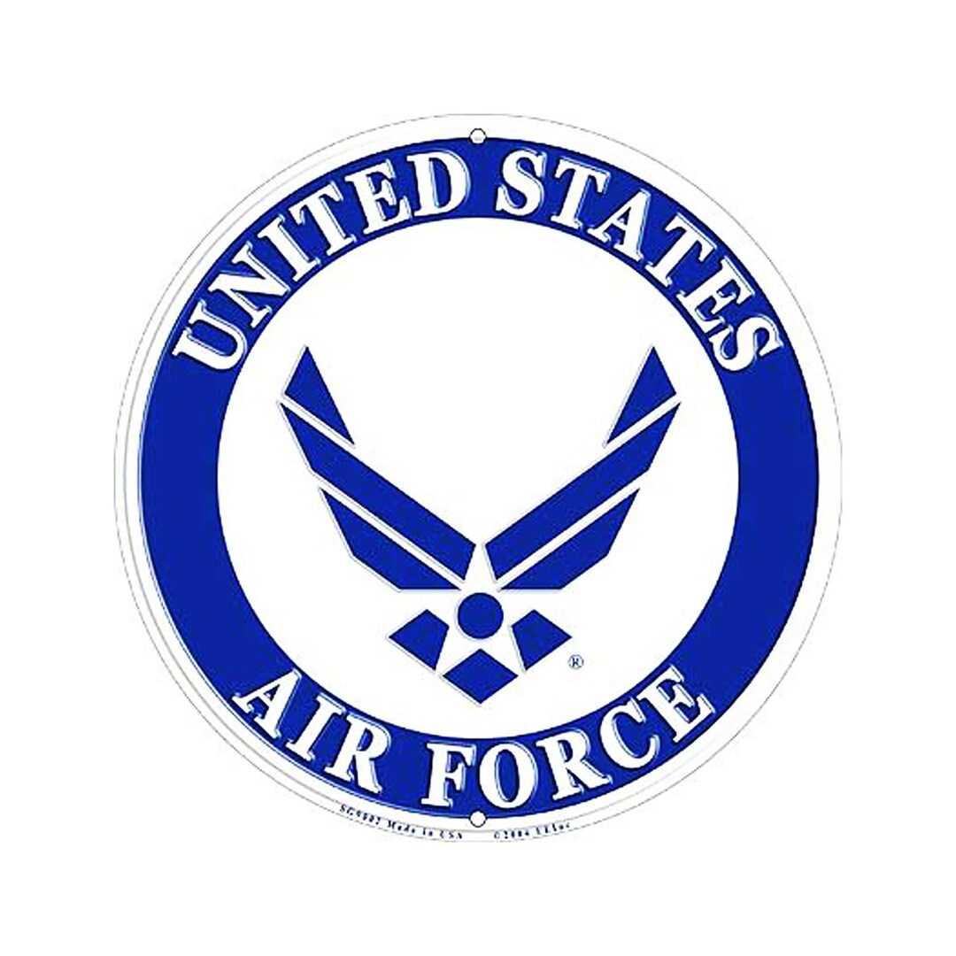12'' U.S. Air Force Aluminum Round Sign / Wall Decor / Wall Hanging, US ...