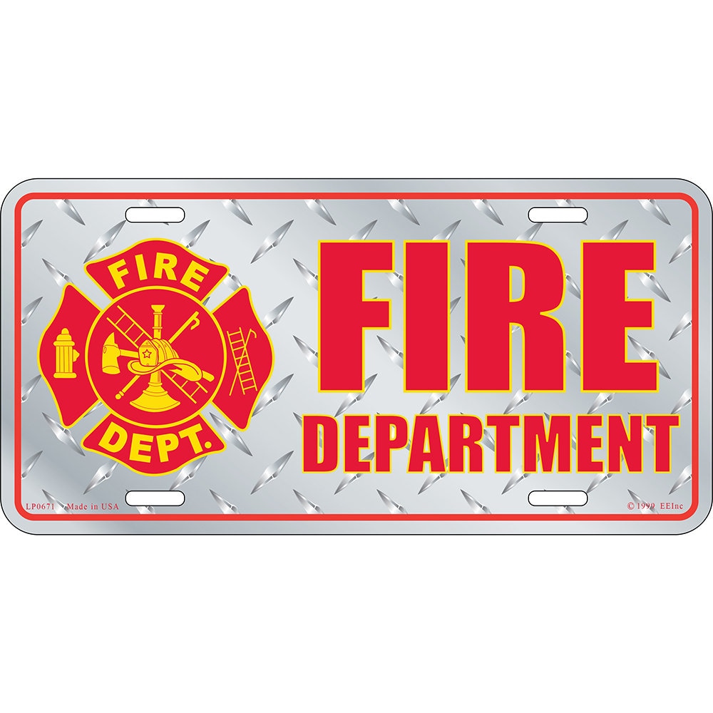 Fire Department Logo License Plates 12''x6'' - Etsy