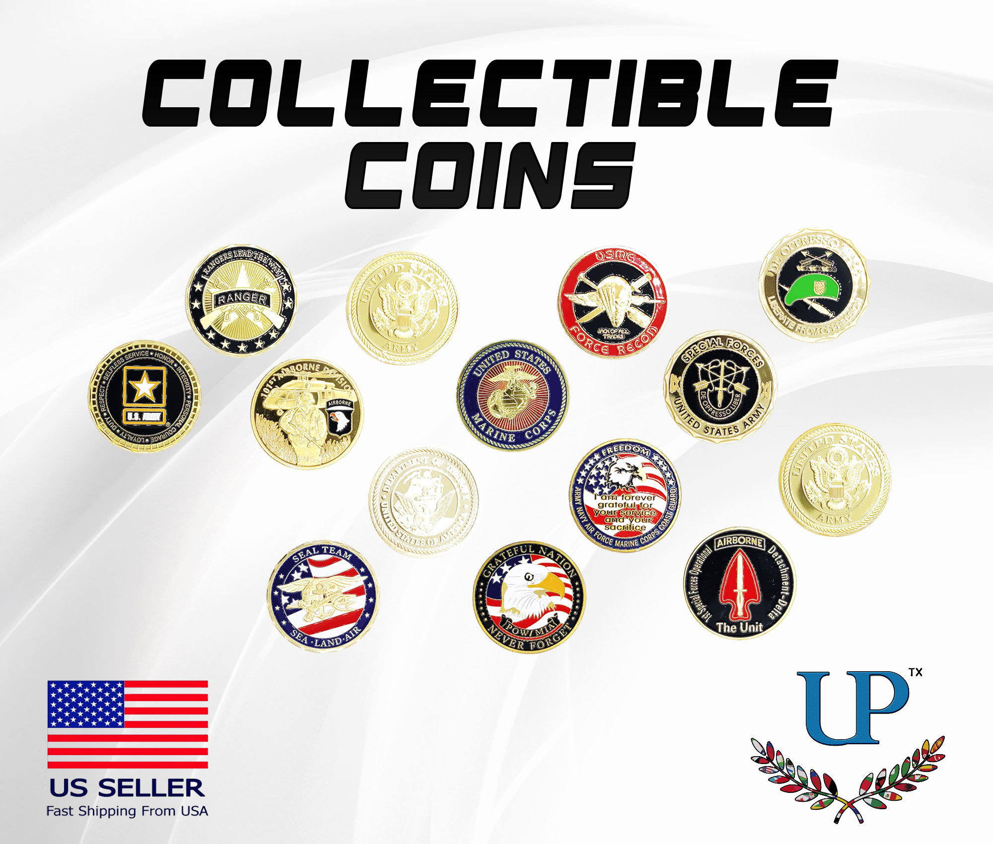 Collectible Coins / Challenge Coins for US Army, Air Force, Navy and ...