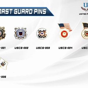 U.S. Coast Guard Seal & U.S. Flag Lapel Pin, U.S. Coast Guard Logo and ...