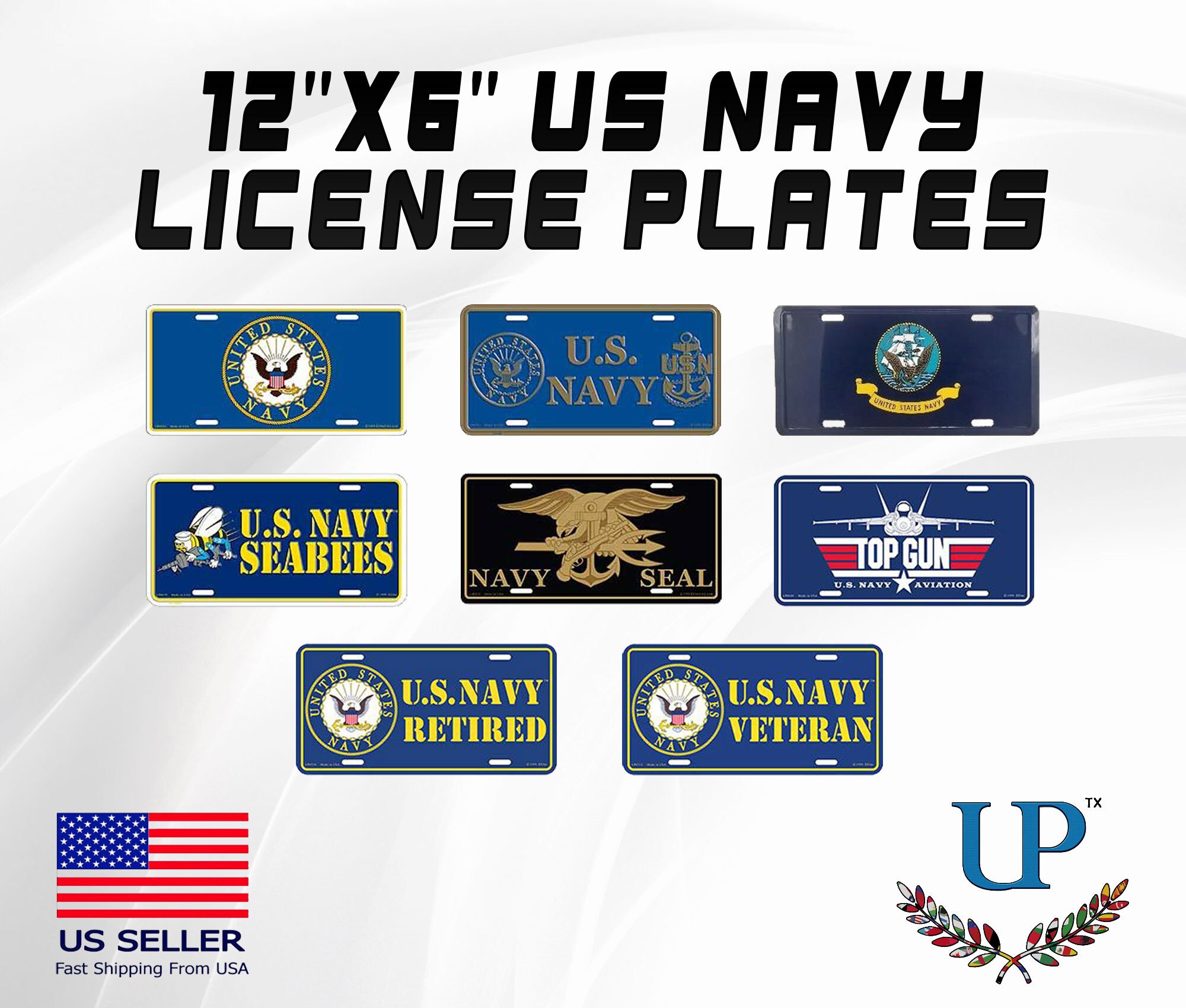 12''x6'' Aluminum US Navy License Plates Navy | Etsy