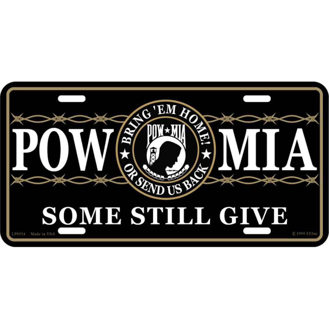 POW * MIA License Plate, 12''x6'' Aluminum Pow Mia License Plate ...