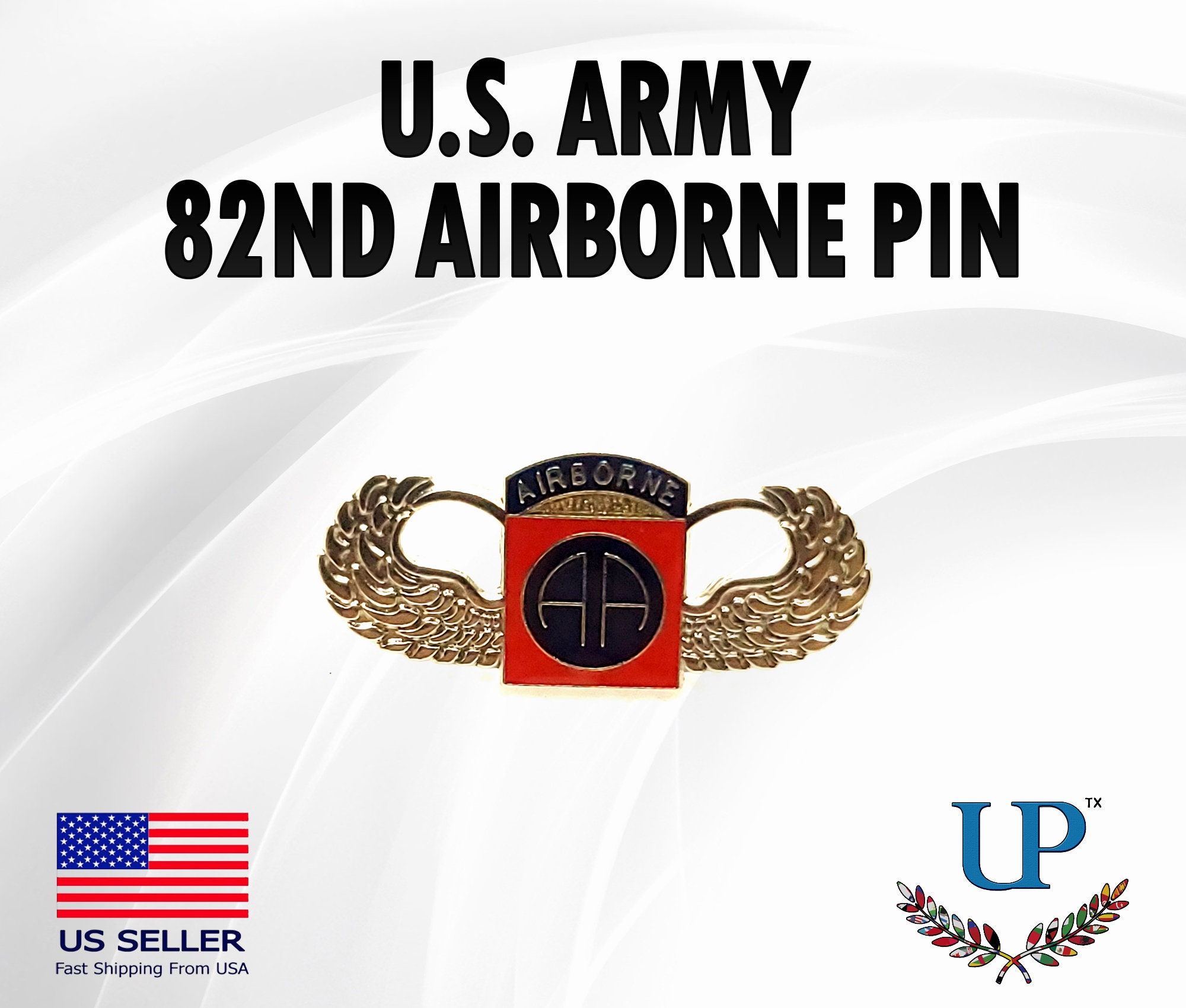 US Army 82nd Airborne Division Lapel Pin, All American Division Lapel ...