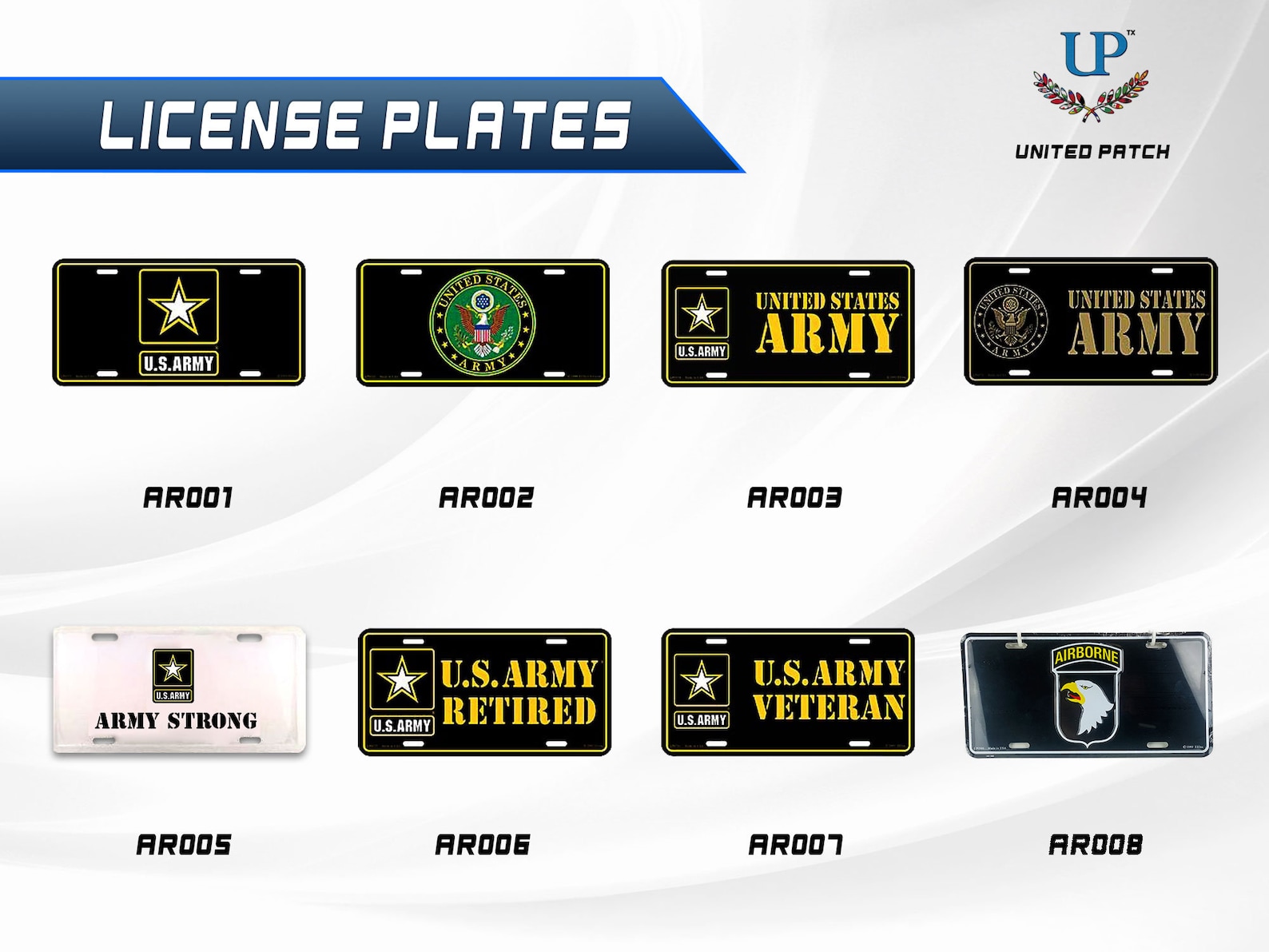 12''x6'' Aluminum US Army License Plates, Army License Plate, US Army ...