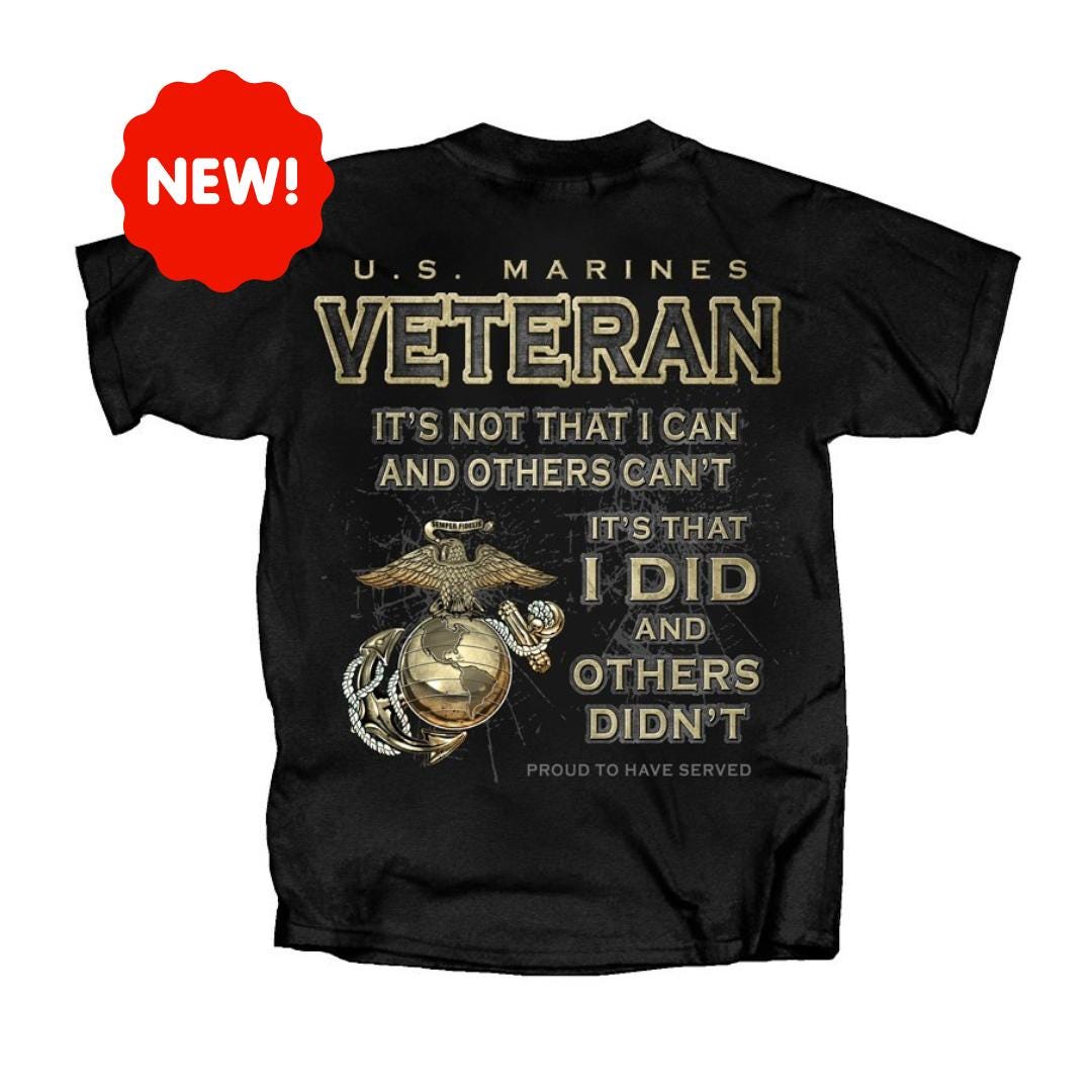 U.S. Marine Corps Veteran T-shirt, USMC Veteran T-shirt, US Marines ...