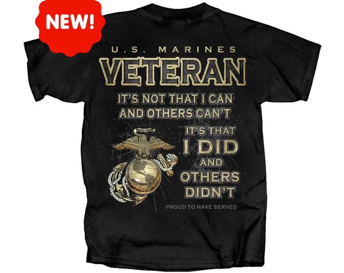 U.S. Marine Corps Veteran T-shirt, USMC Veteran T-shirt, US Marines ...