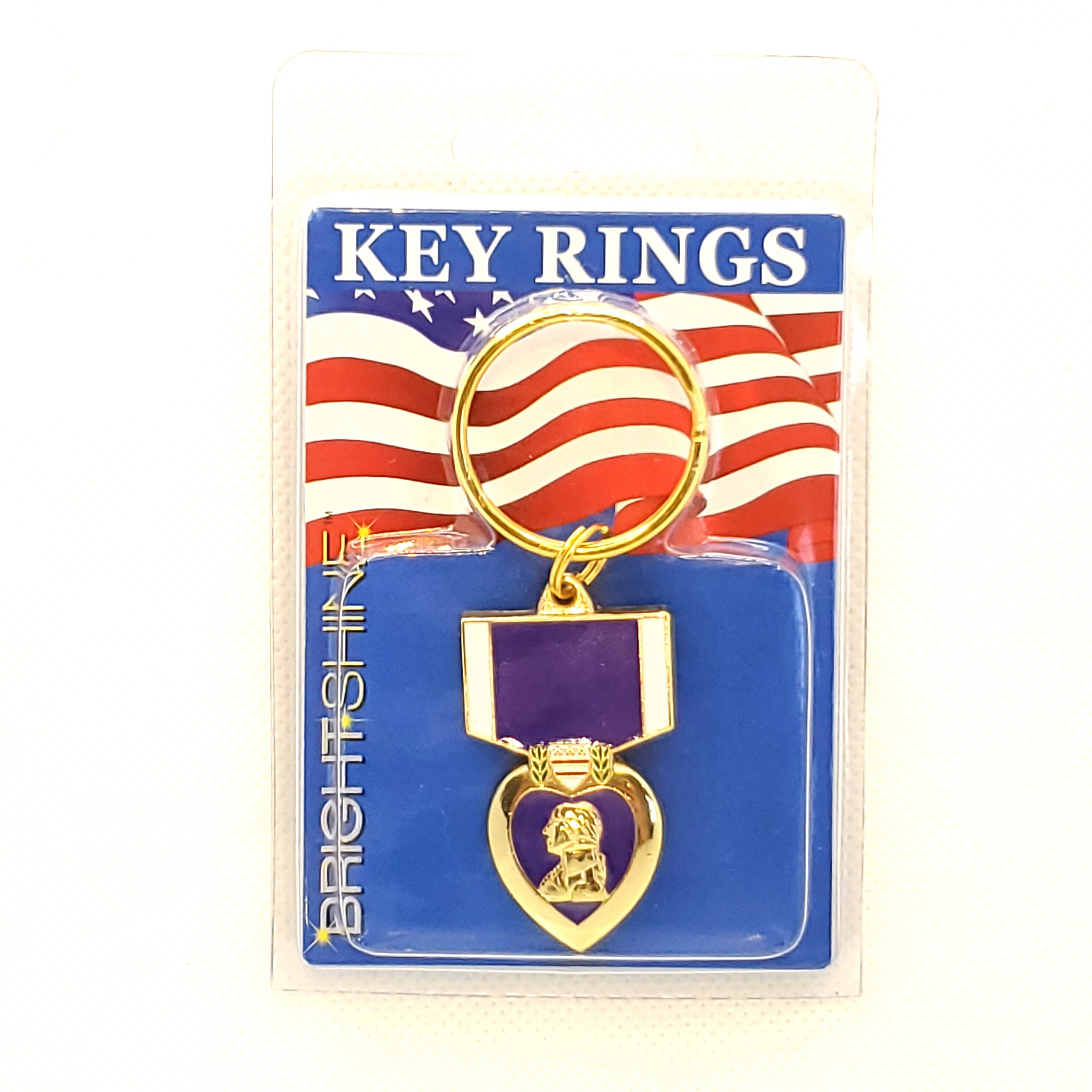 PURPLE HEART Keychain Combat Veteran Keyring Purple Heart - Etsy