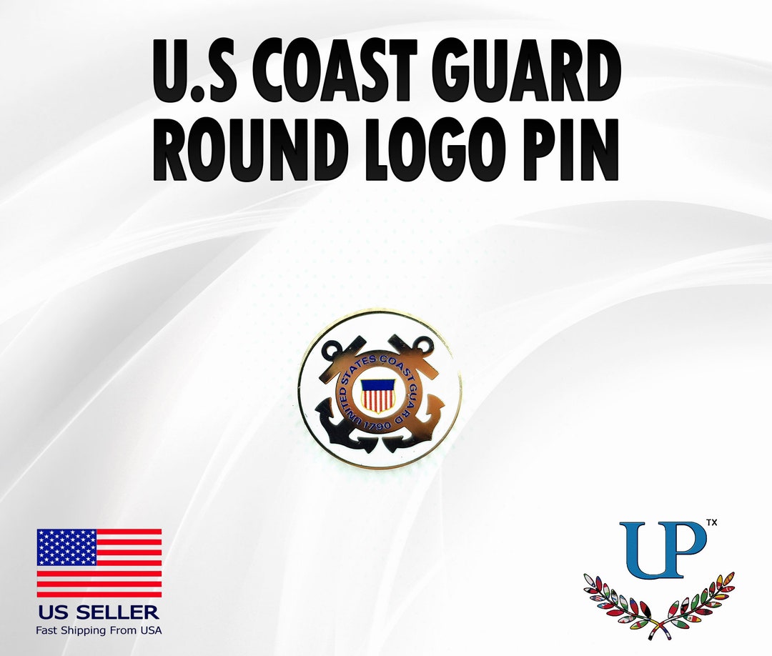 U.S. Coast Guard Round Lapel Pin, U.S. Coast Guard Logo Lapel Pin, US ...