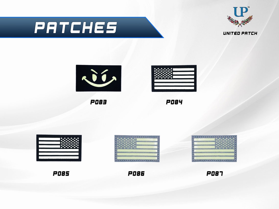Glow in Dark US Flag Velcro Patches, Reflective Flag Patch, Smile Patch ...