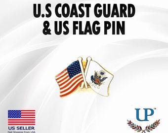 U.S. Coast Guard Seal & U.S. Flag Lapel Pin, U.S. Coast Guard Logo and ...