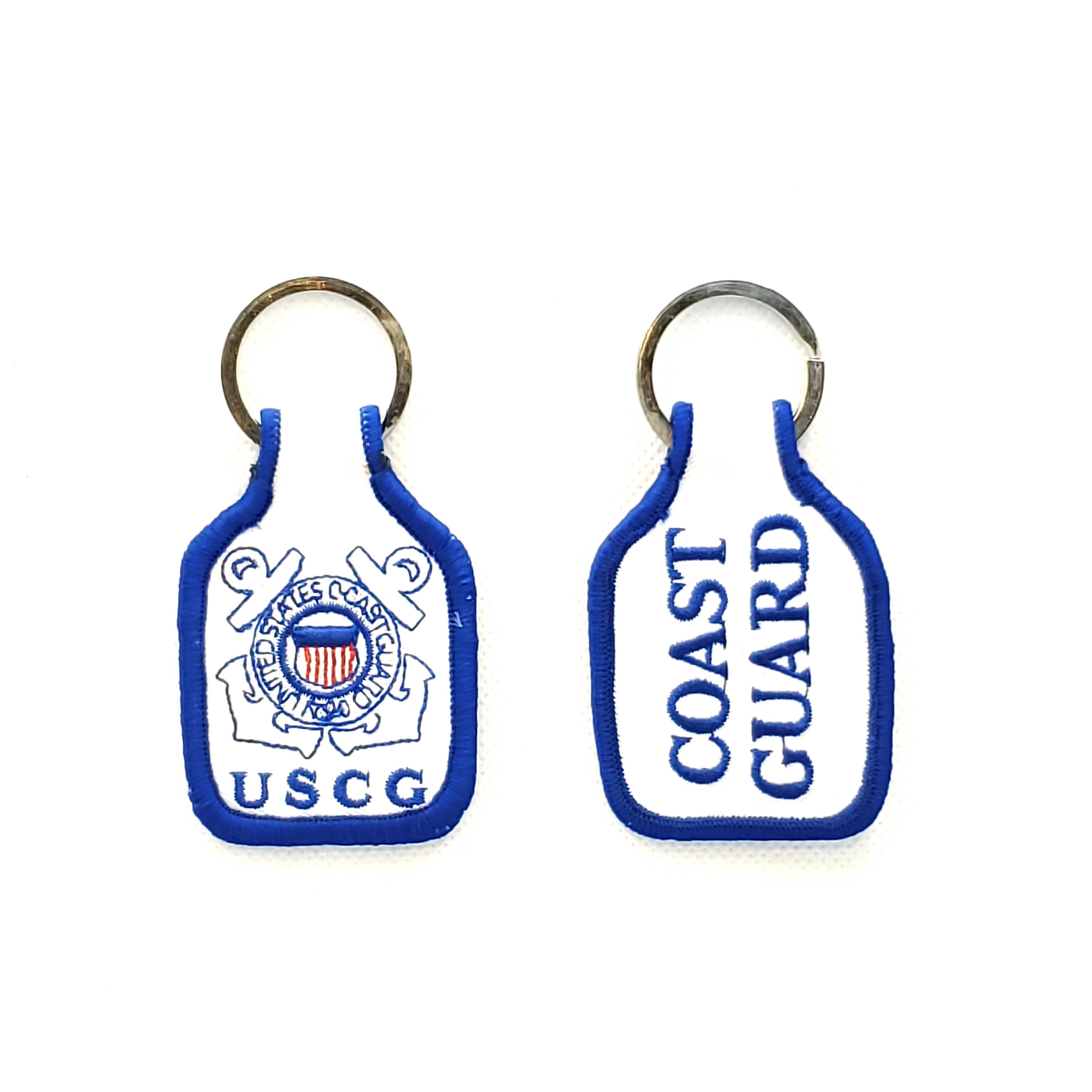 Embroidered U.S. Coast Guard Keychain, U.S. Coast Guard Keyring, US ...