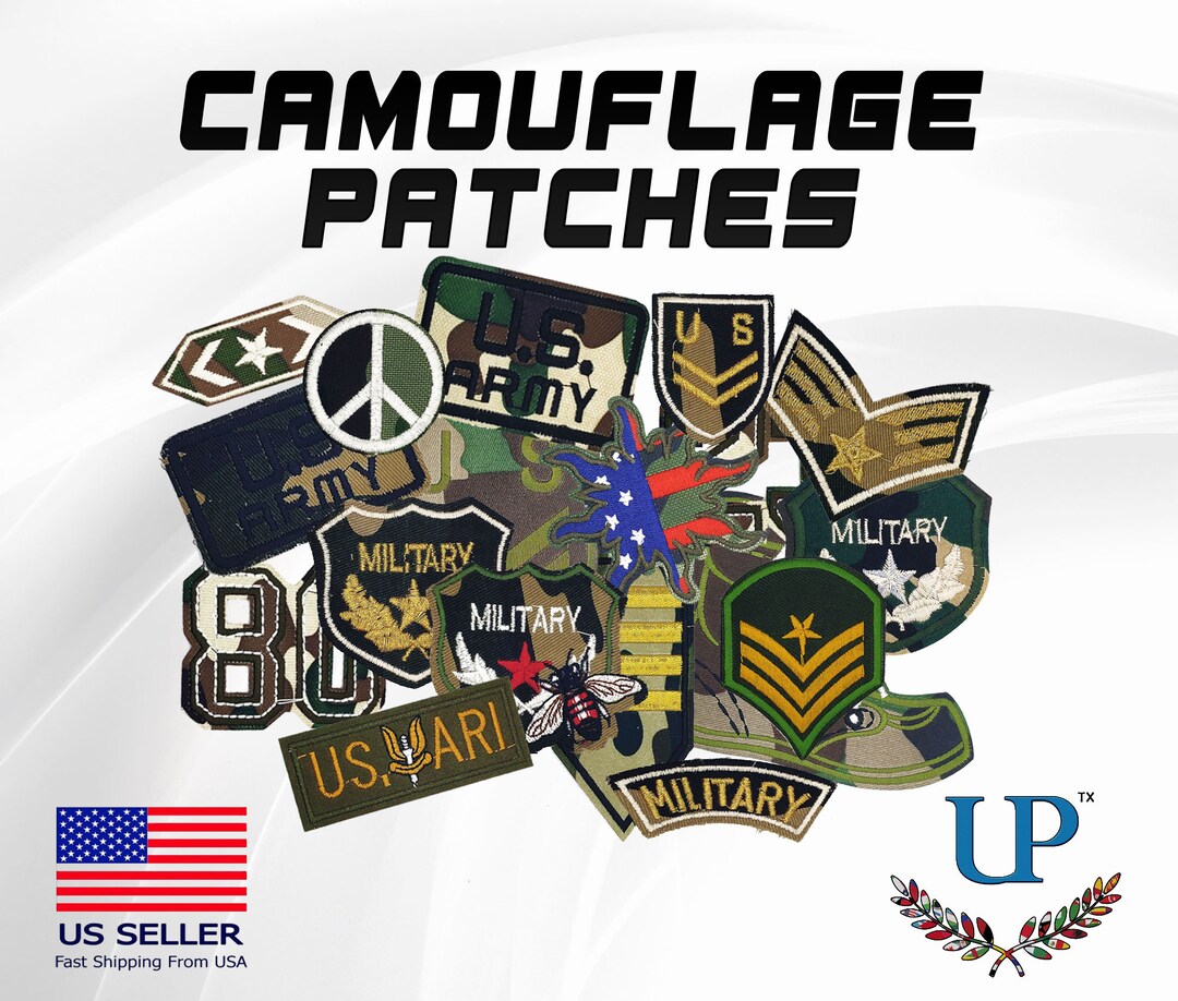 Camouflage US Army Iron on Patches, Military Patches, US ARI, Military ...