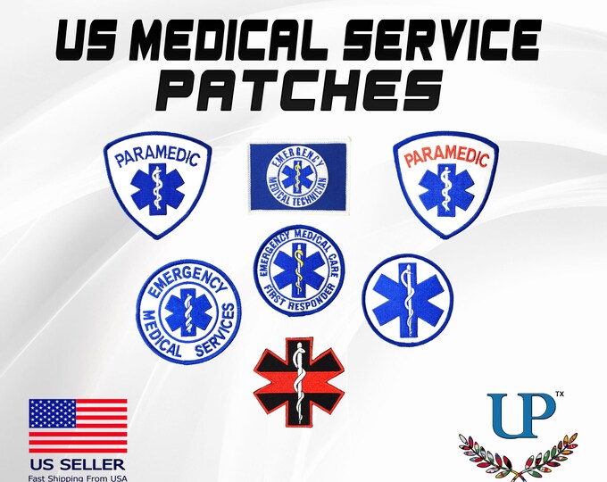 10 Emergency Medical Patches, Paramedics, EMT, Uniform, Star of Life - Etsy