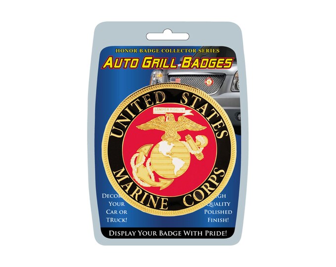 Officially Licensed U.S. Marine Corps Auto Grill Badge, US Marines ...