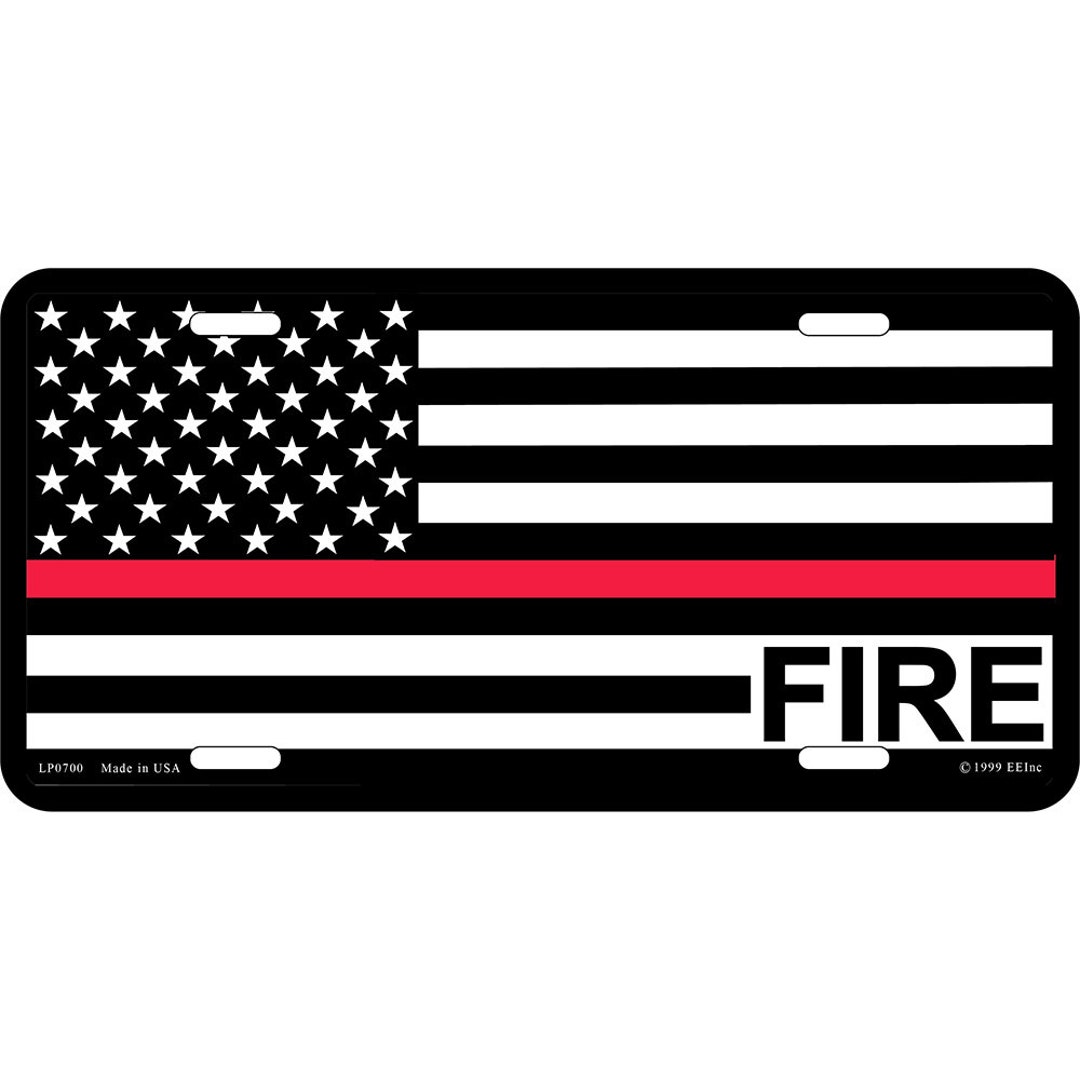 The Thin Red Line Flag License Plates - Etsy