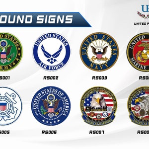 12'' U.S. Navy Aluminum Round Sign / Wall Decor / Wall Hanging, US Navy ...