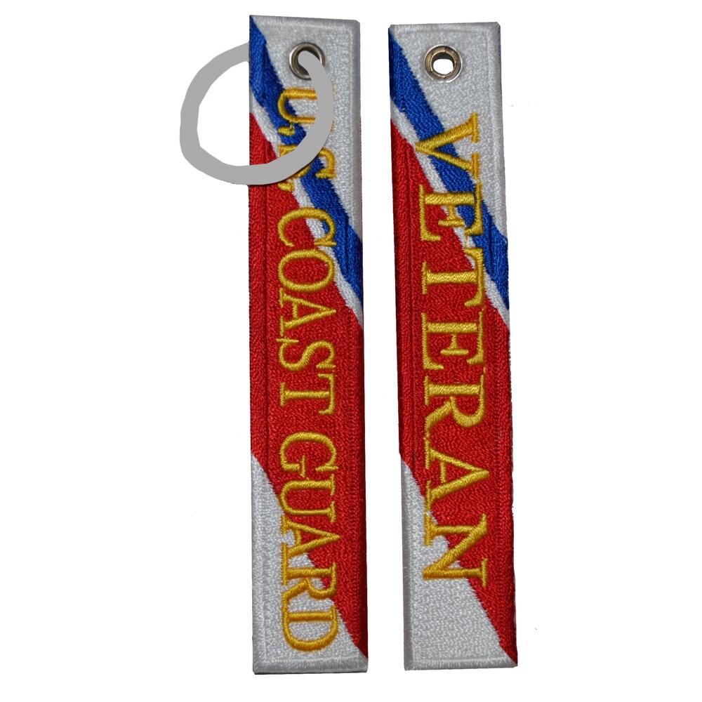 Embroidered U.S. Coast Guard Veteran Key Tags, U.S. Coast Guard Veteran ...
