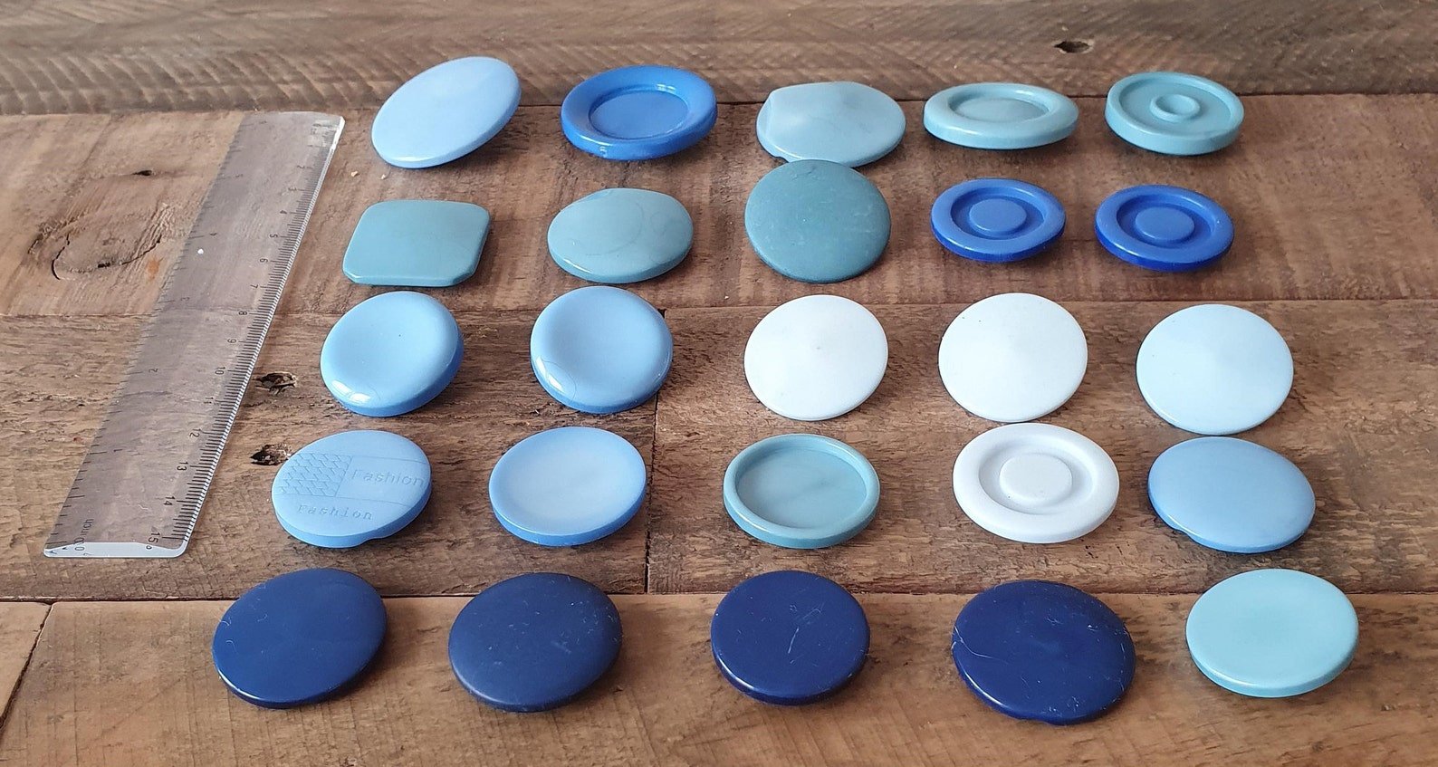 Large Blue Shank Buttons - Etsy